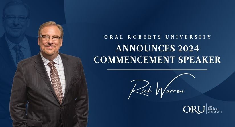 ORU Announces 2024 Commencement Speaker Rick Warren